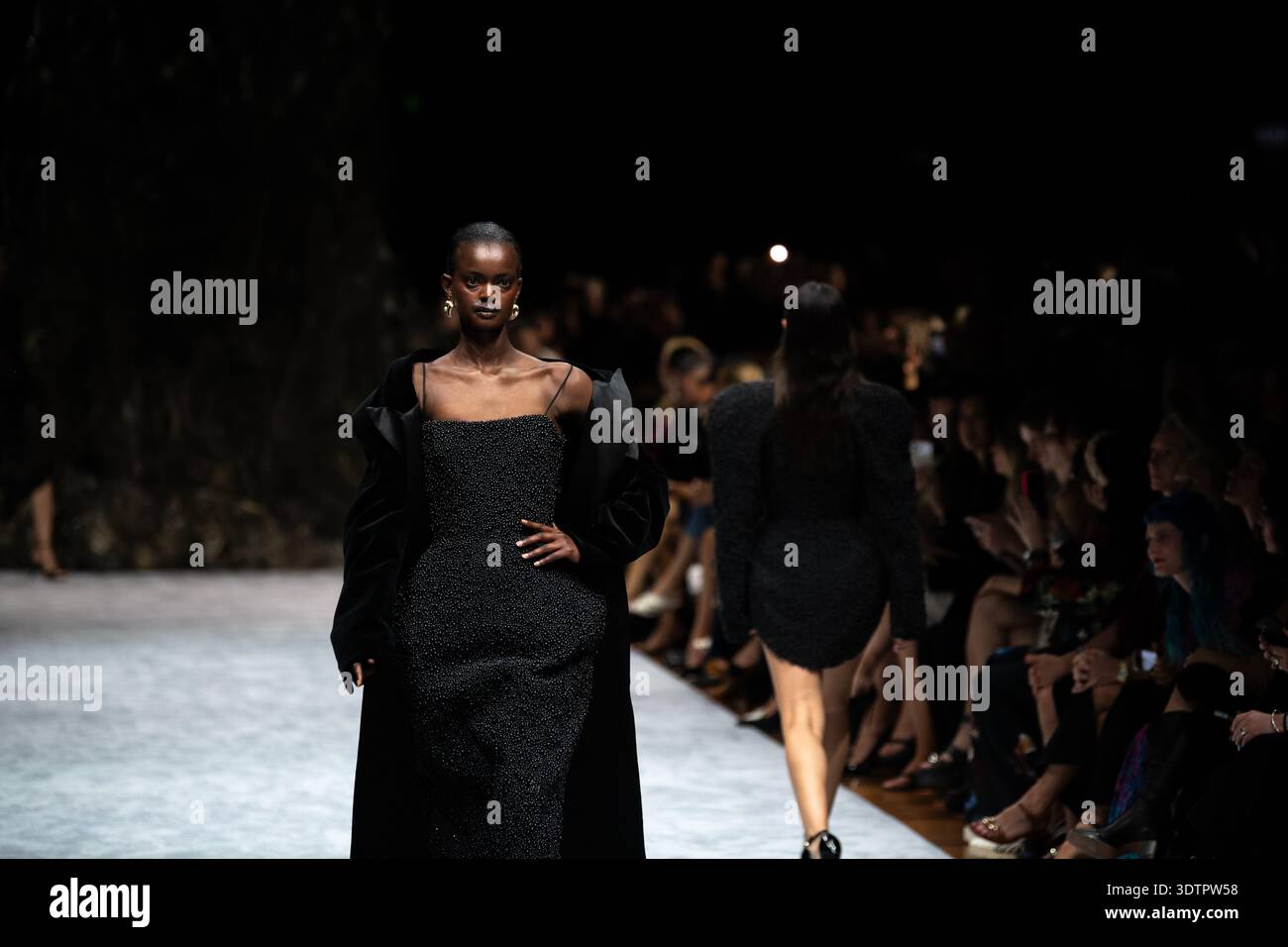 The Melbourne Noir runway during Melbourne Fashion Week at the Royal ...