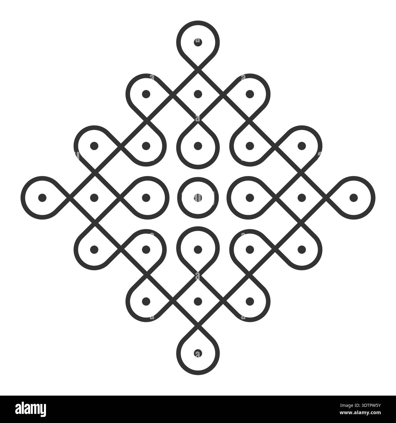 Rangoli pattern inspired by traditional Indian Kolam or Muggu floor art ...