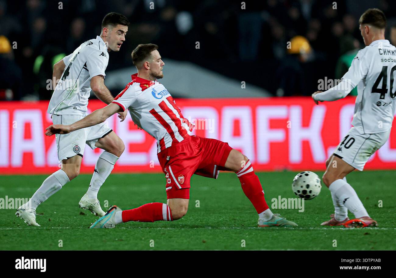 Belgrade, Serbia. Feb. 22nd 2026. Crvena Zvezda's Timi Max Elsnik ...