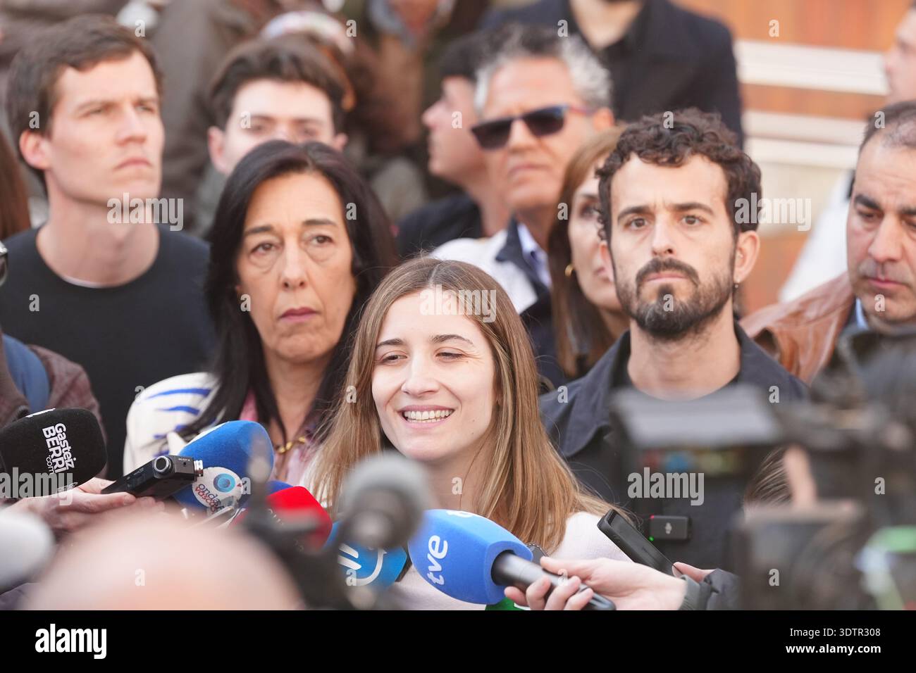 VOX deputy in the Parliament of Catalonia Julia Calvet attends to the ...