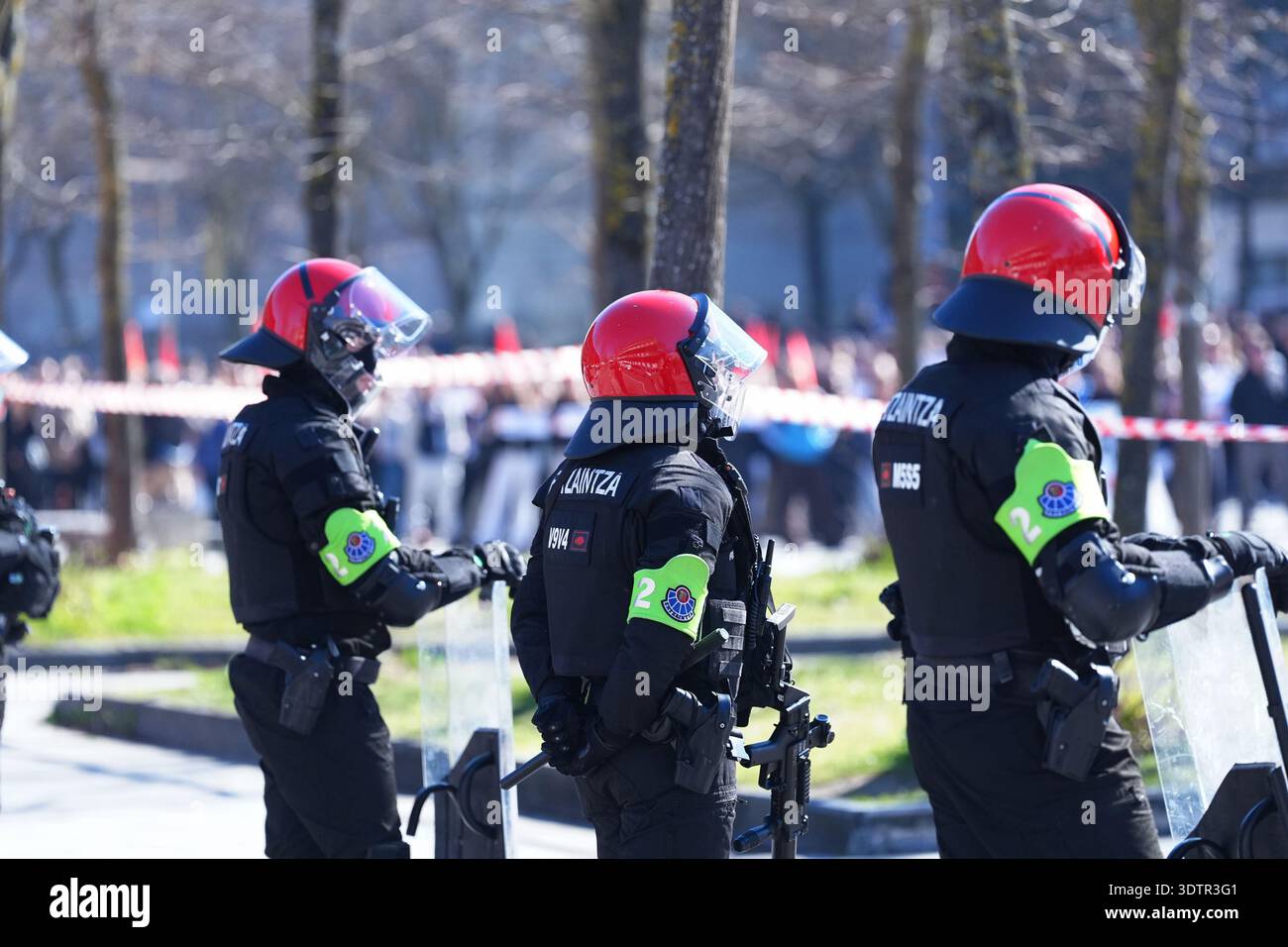 Several Basque police officers on the UPV campus, 23 February 2026, in ...
