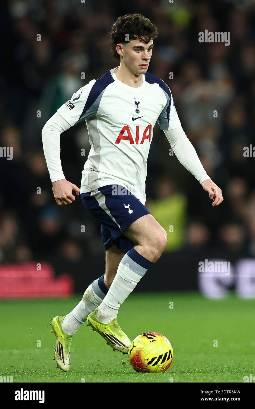 Archie Gray of Tottenham Hotspur during the Tottenham Hotspur v Arsenal ...