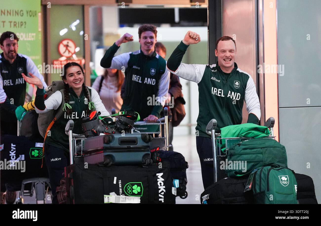 Ireland's Anabelle Zurbay (second left), Cormac Comerford (right) , Ben ...
