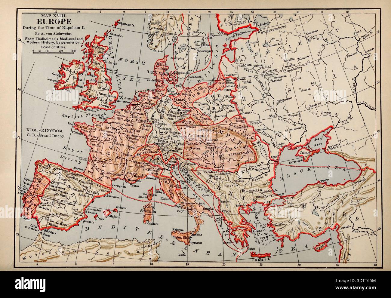 Napoleon empire map hi-res stock photography and images - Alamy