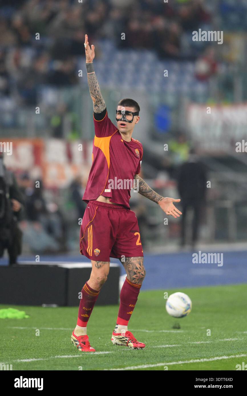 Olimpico Stadium, Rome, Italy - Gianluca Mancini of AS Roma during ...
