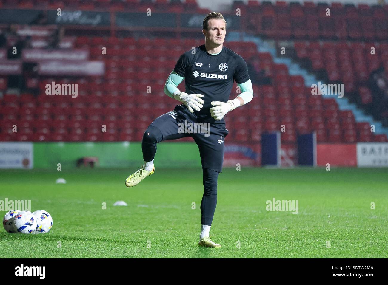 1, Craig MacGillivray of Milton Keynes Dons at warm up during the Sky ...