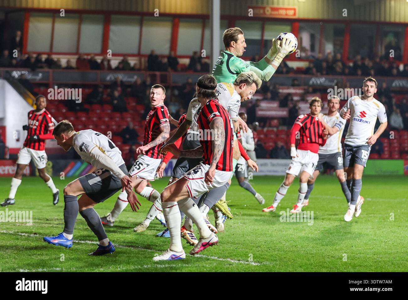 1, Craig MacGillivray of Milton Keynes Dons ends the attack by Walsall ...