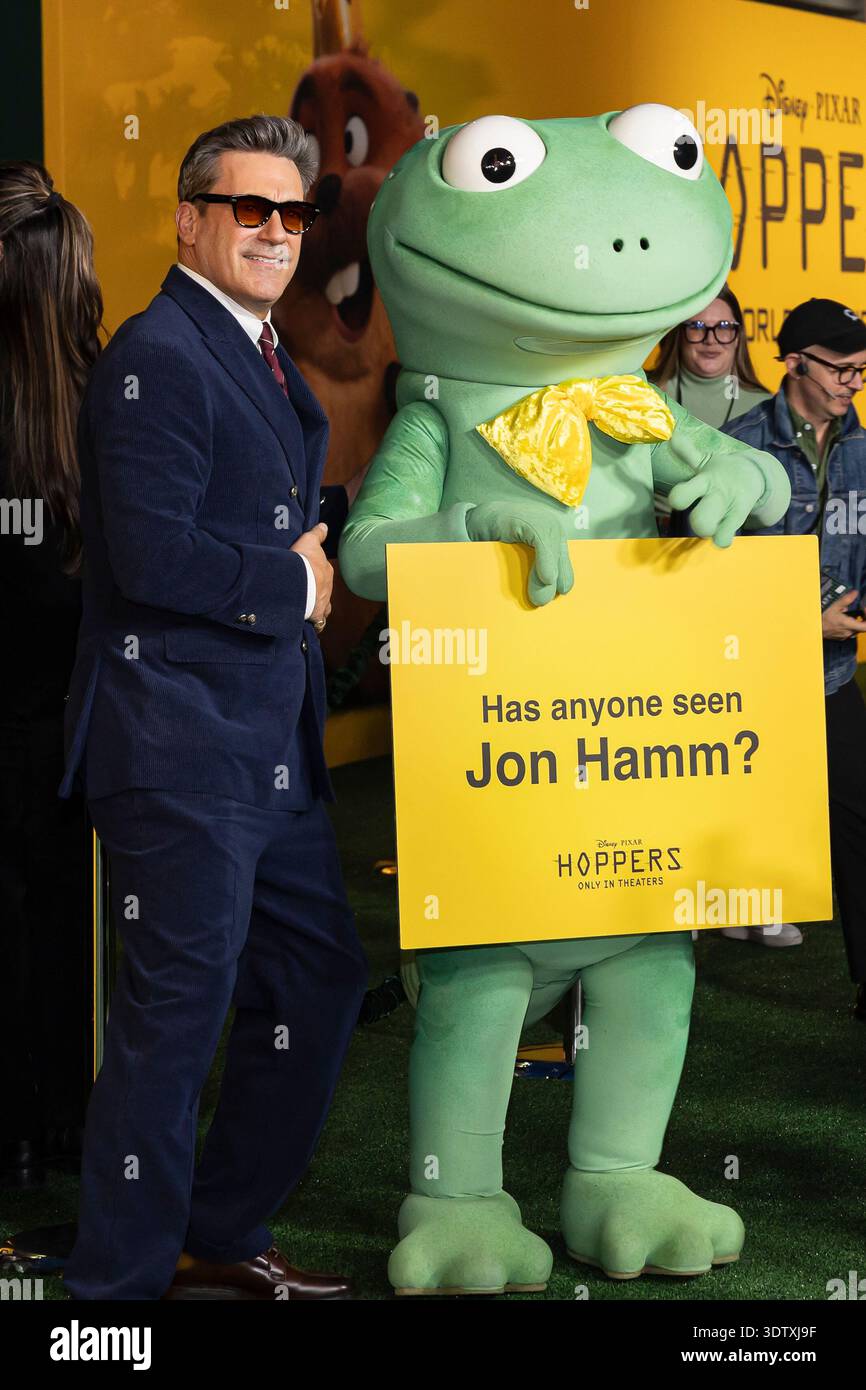 Jon Hamm and Tom Lizard attend the arrivals of the World Premiere of ...