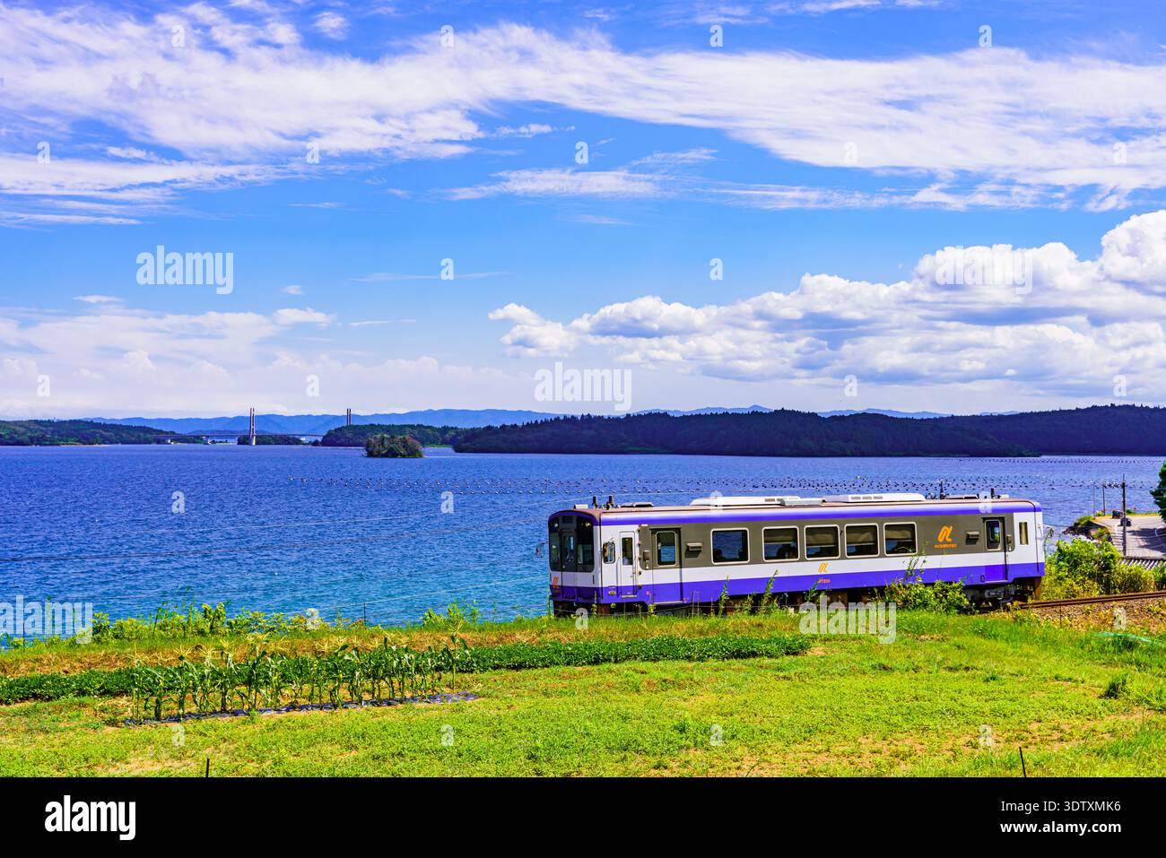 Noto Railway Railcar Nanao Bay Japan Stock Photo - Alamy