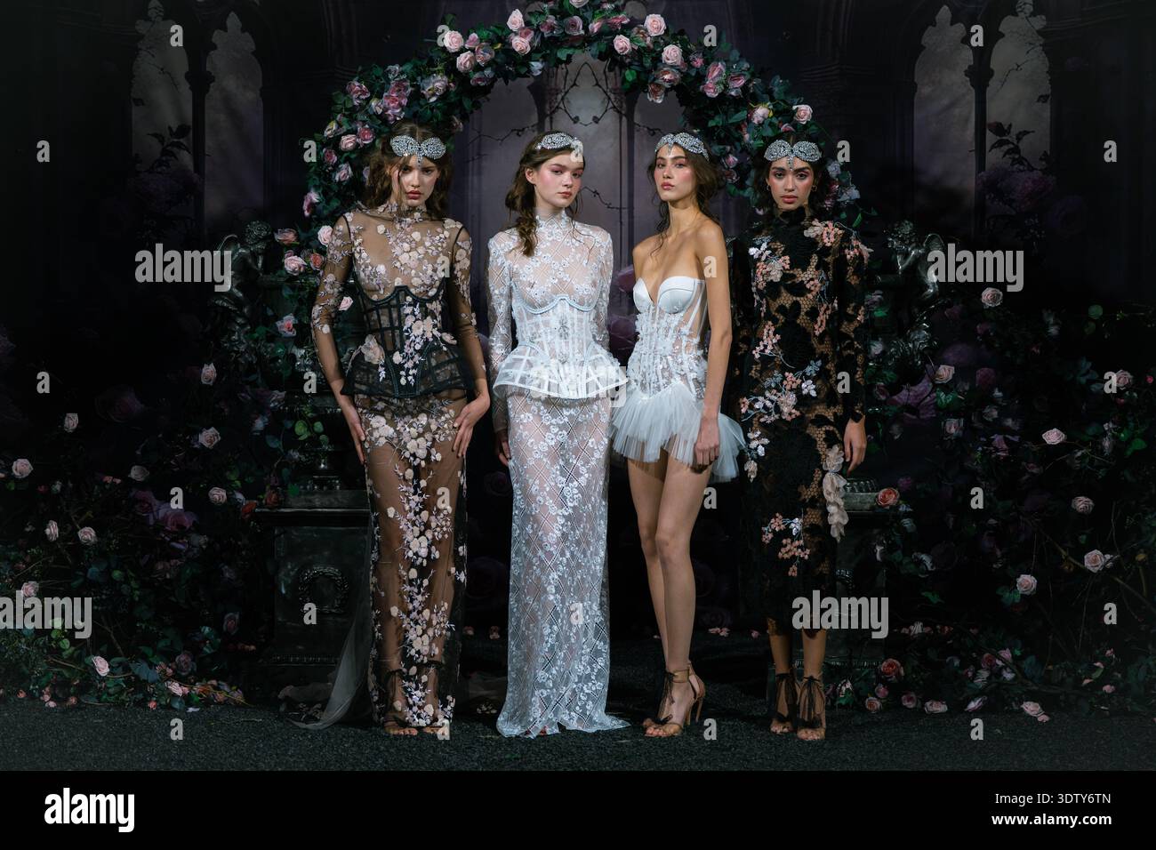 London, UK. 23rd Feb, 2026. Backstage Photoshoot at the Aadnevik show ...