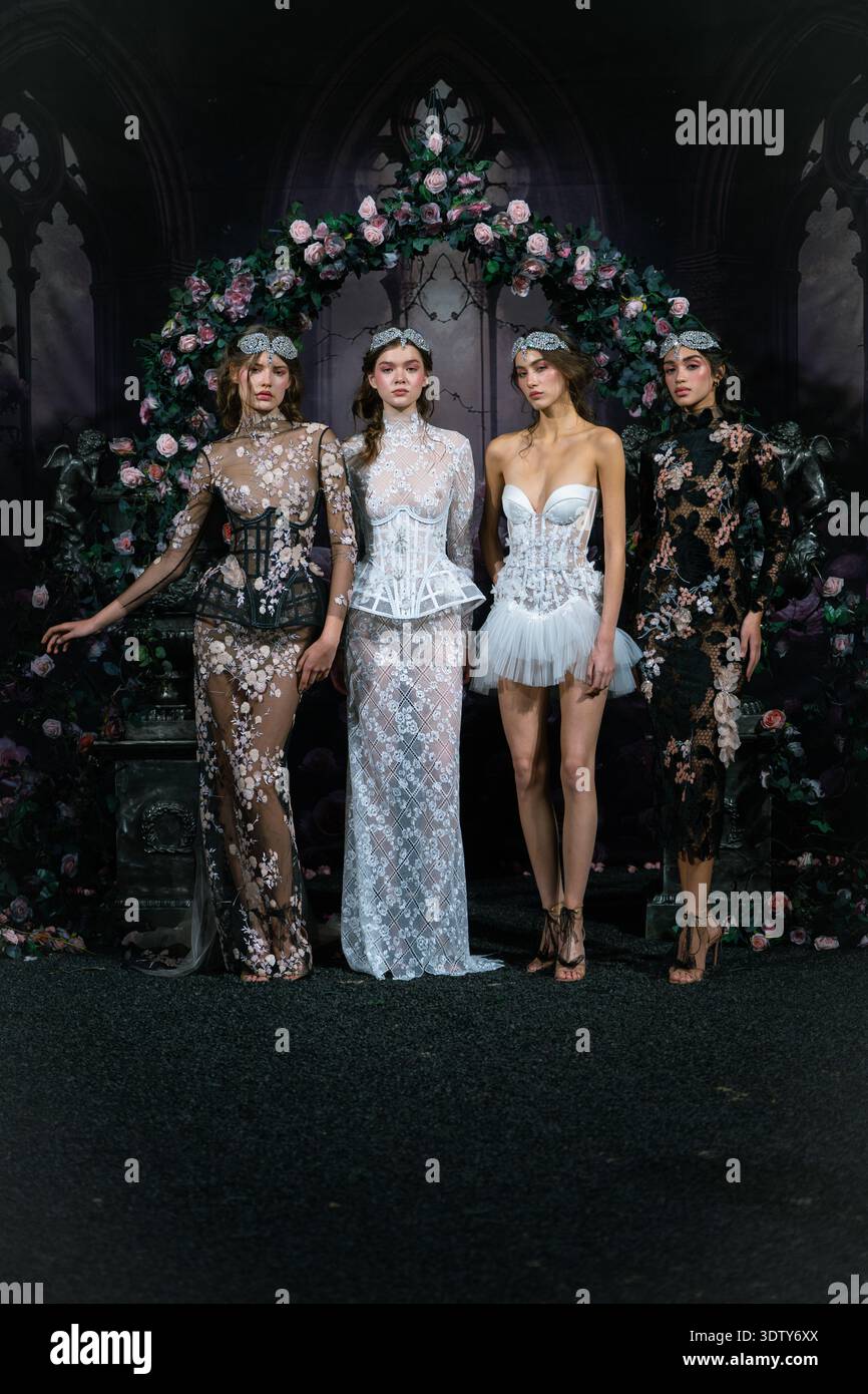 London, UK. 23rd Feb, 2026. Backstage Photoshoot at the Aadnevik show ...