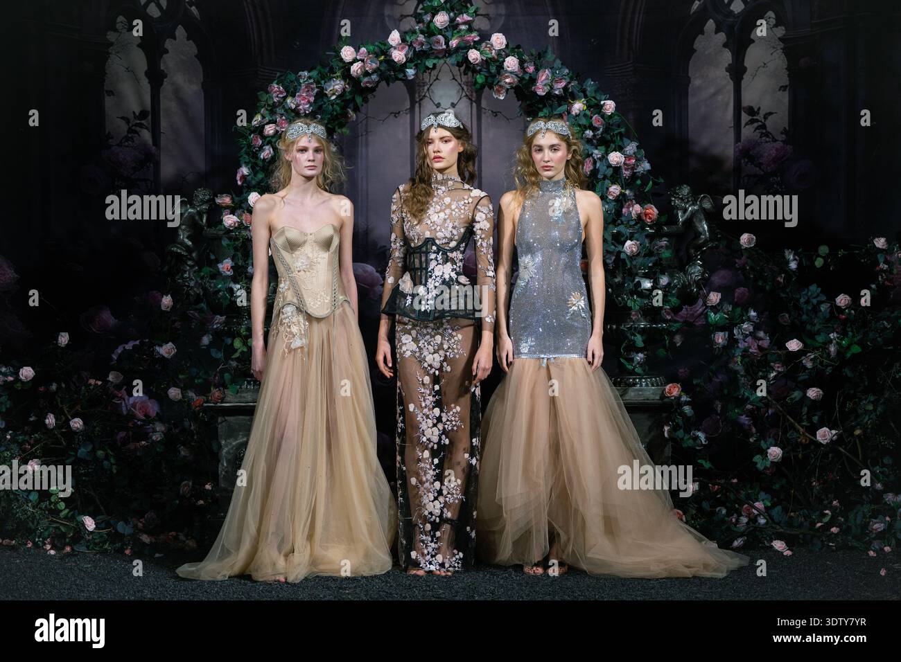 London, UK. 23rd Feb, 2026. Backstage Photoshoot at the Aadnevik show ...