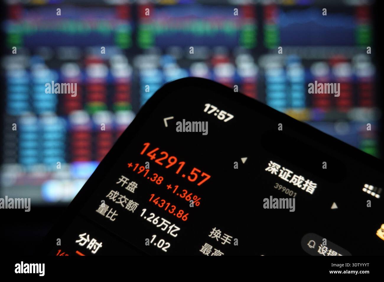 HAIAN, CHINA - FEBRUARY 24, 2026 - The closing index of the Chinese ...