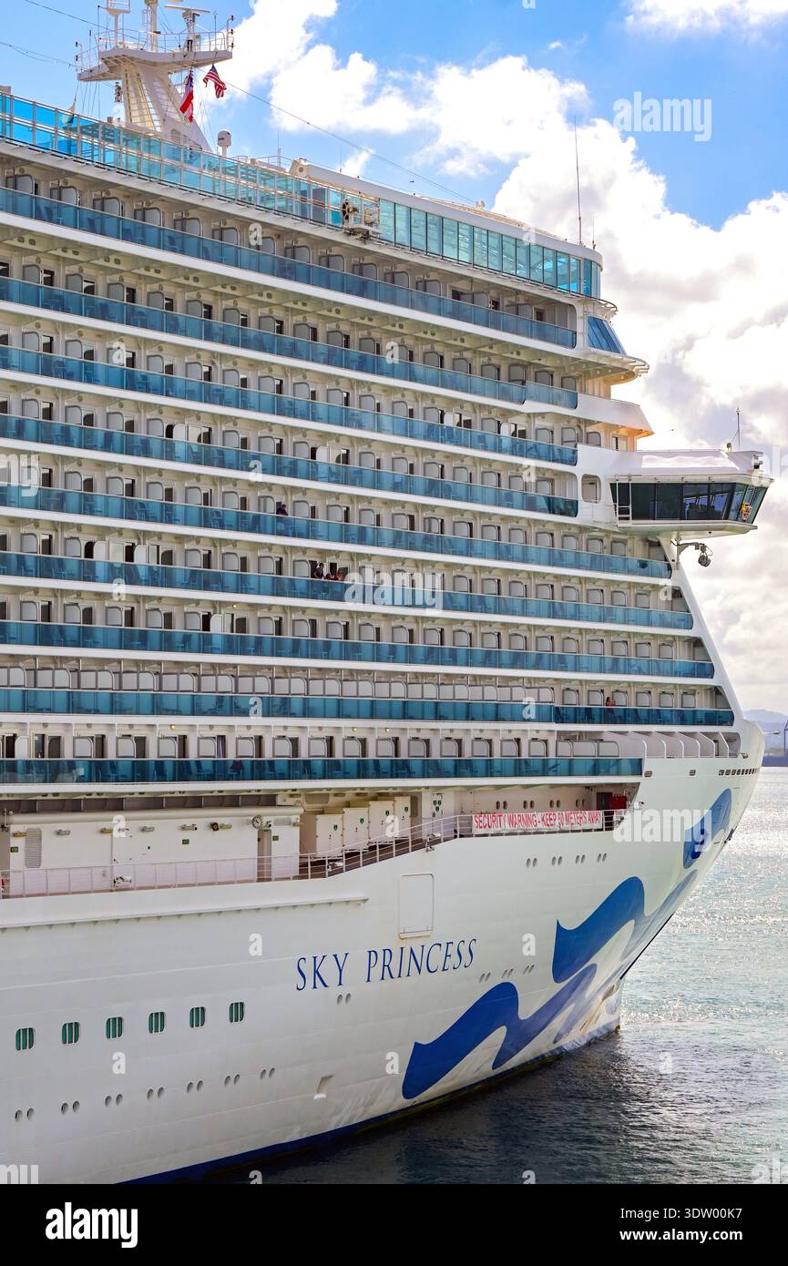 San Juan, Puerto Rico - 16 January 2026: Cruise ship Sky Princess ...