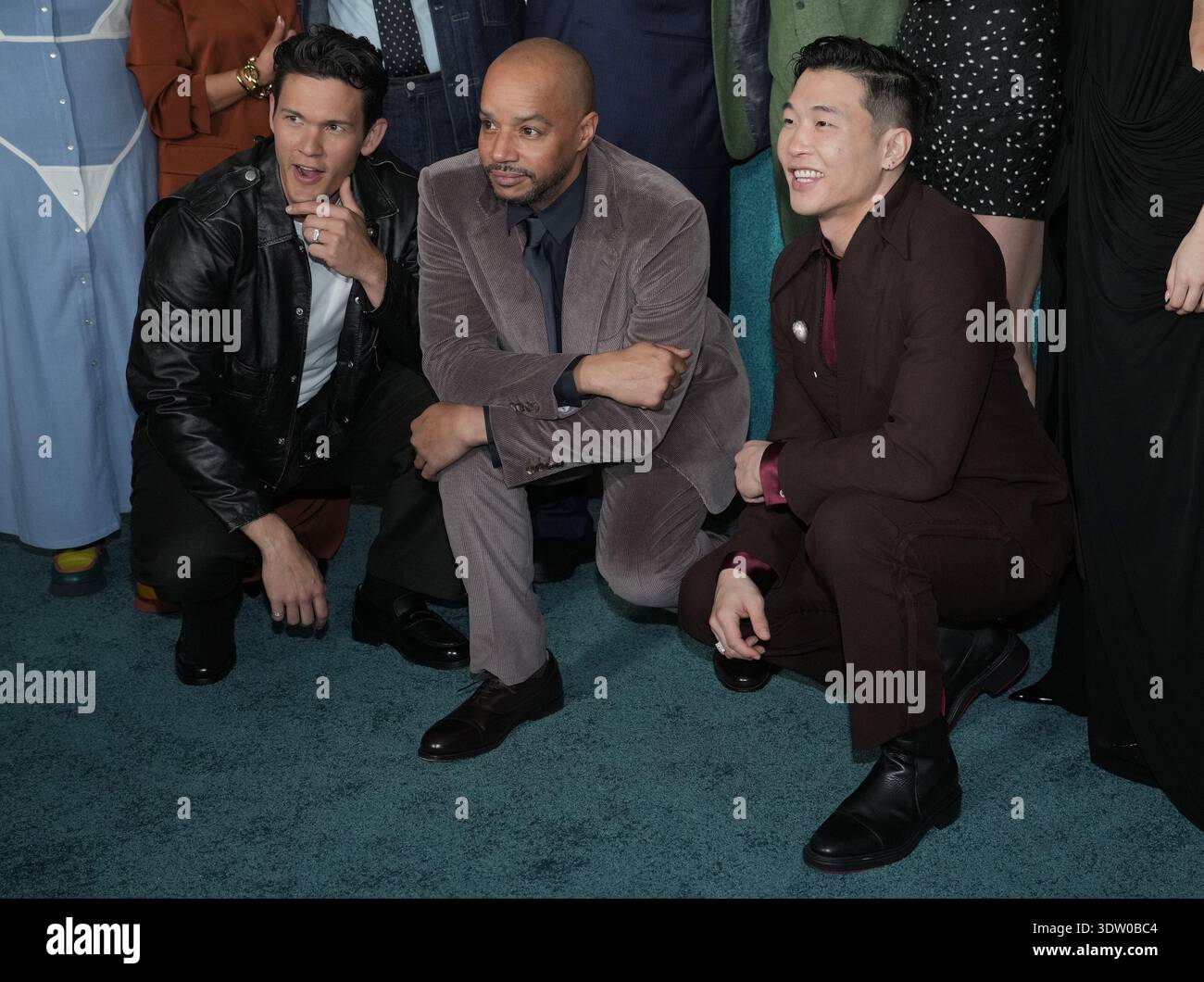 (L-R) David Gridley, Donald Faison and Joel Kim Booster at the ABC/Hulu ...