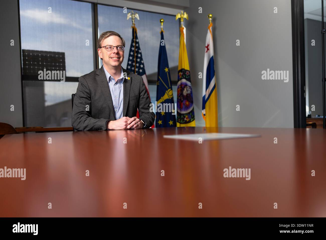 Mayor James Mueller poses for a portrait Thursday, Feb. 19, 2026, at ...