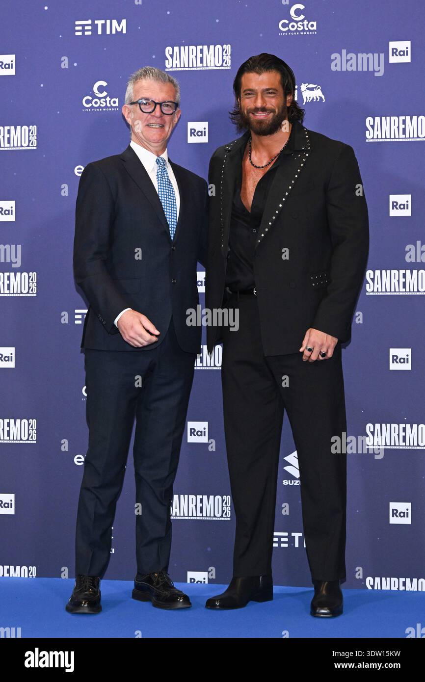 Claudio Fasulo , Can Yaman 76th Italian Song Festival of Sanremo ...