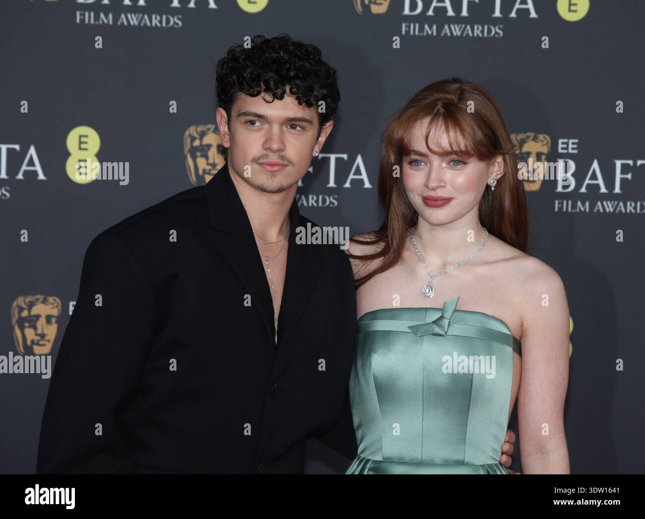 London, UK. Noah Jupe and Sadie Sink at the 2026 EE BAFTA Film Awards ...