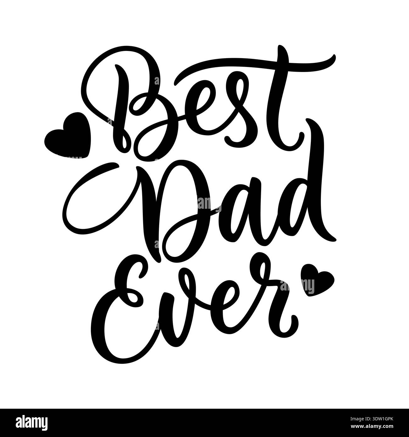 Dad calligraphy art Black and White Stock Photos & Images - Alamy