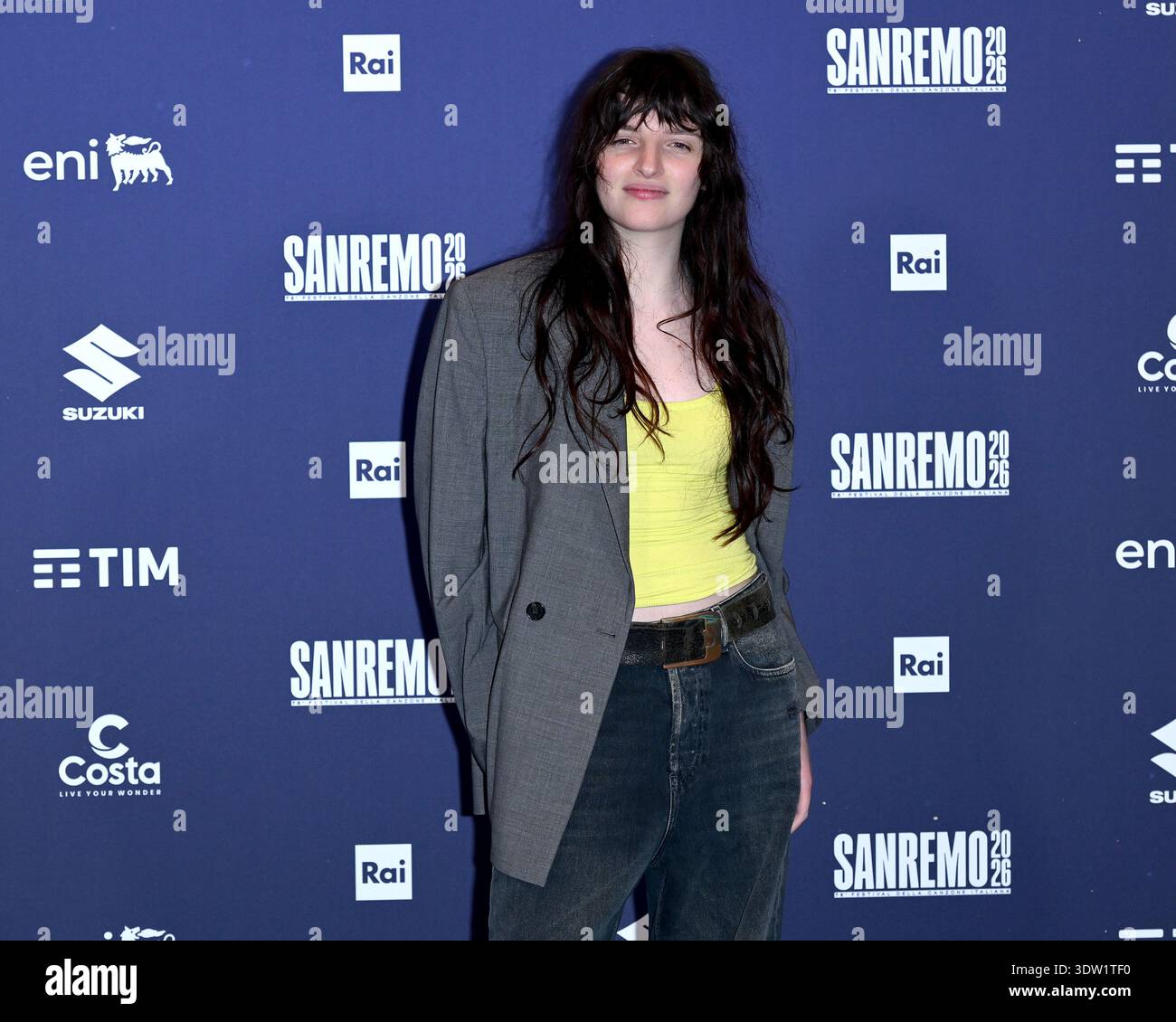 Sanremo, 76th Italian Song Festival - Angelica Bove photocall ...