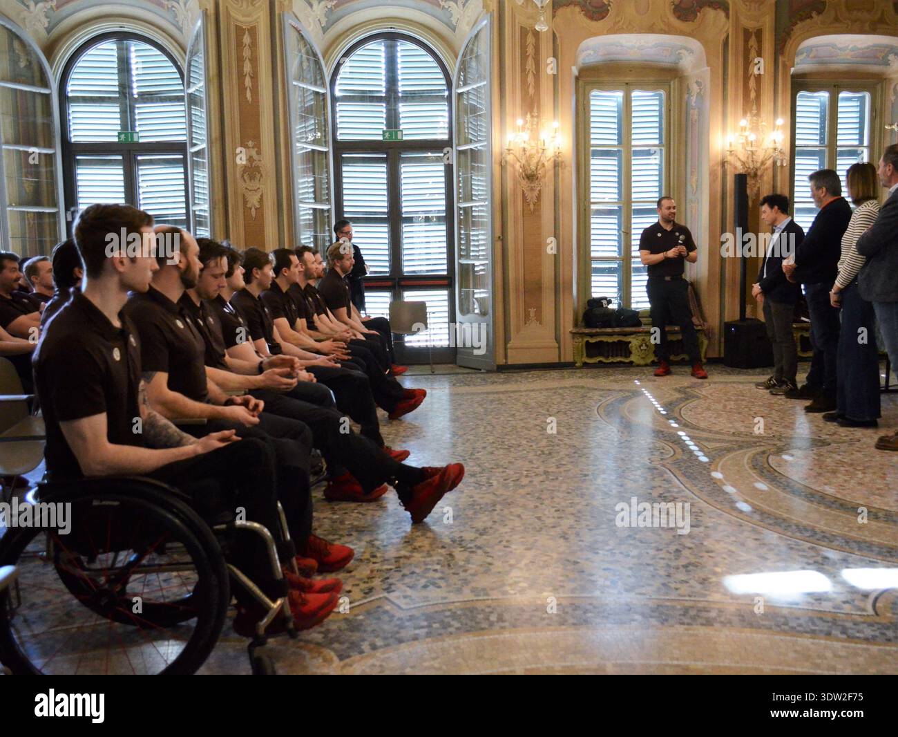 Varese, Italy Canada's national Paralympic hockey team for the Milan ...