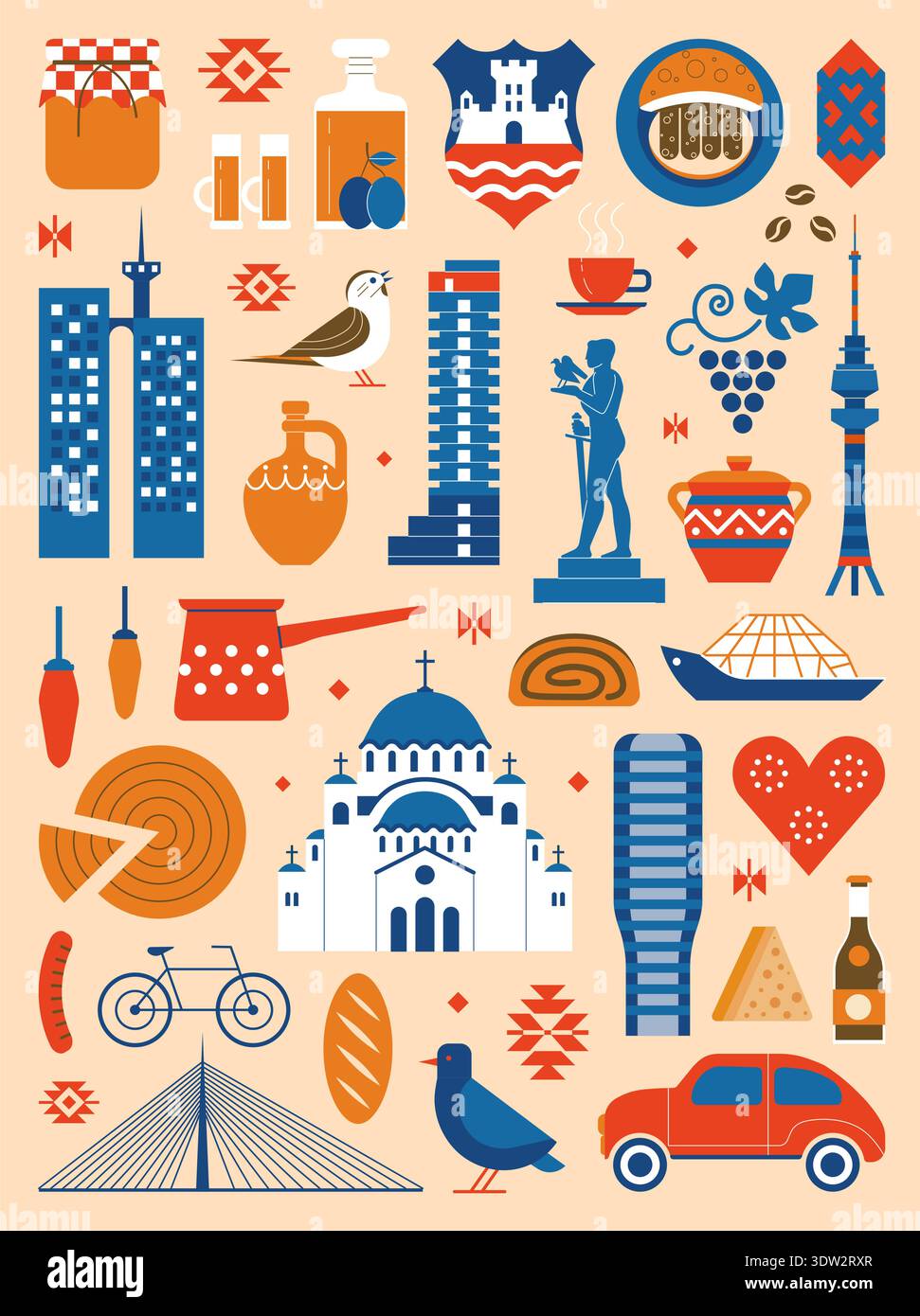 Belgrade river boat Stock Vector Images - Alamy