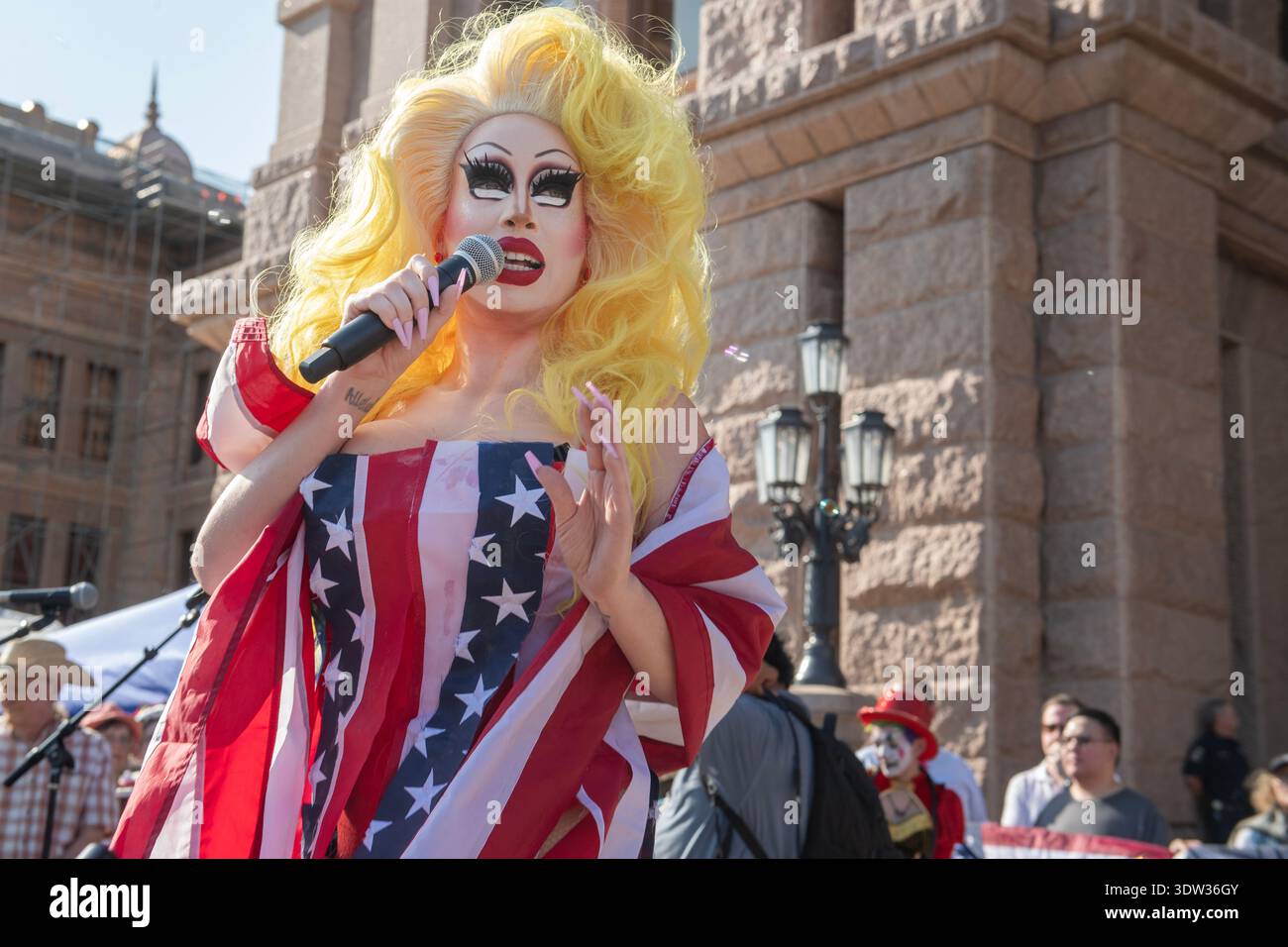 Transgender rights activist Brigitte Bandit performs during the 'No ...
