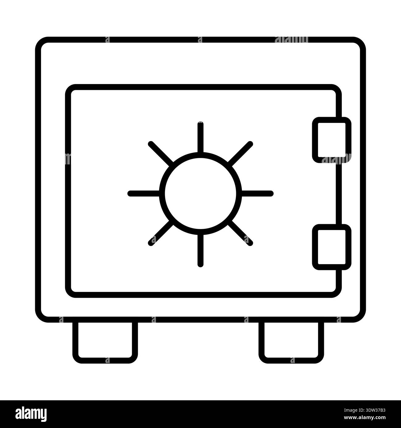 Safe pictogram symbol. Linear geometric safe icon with closed door ...