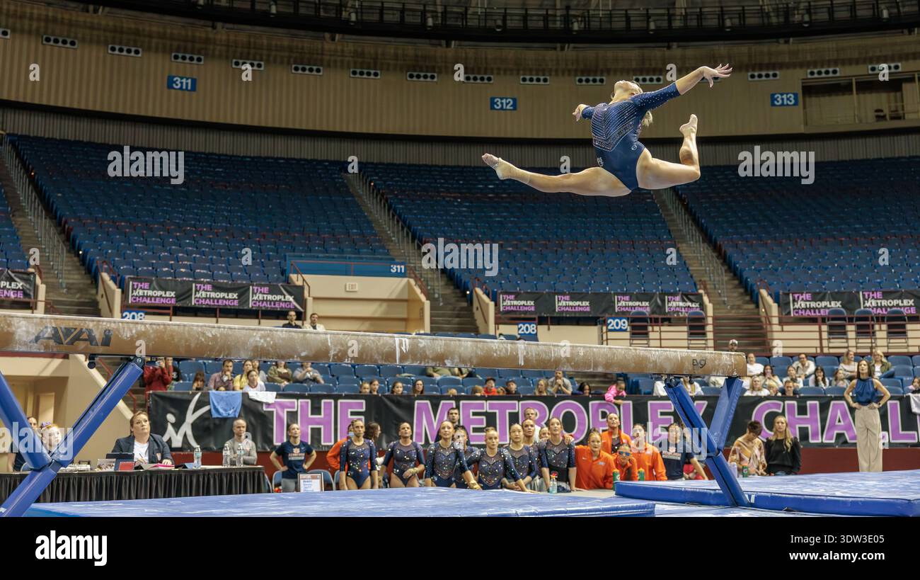 Fort Worth, TX, USA; Auburn gymnast Charlotte Booth performs on the ...