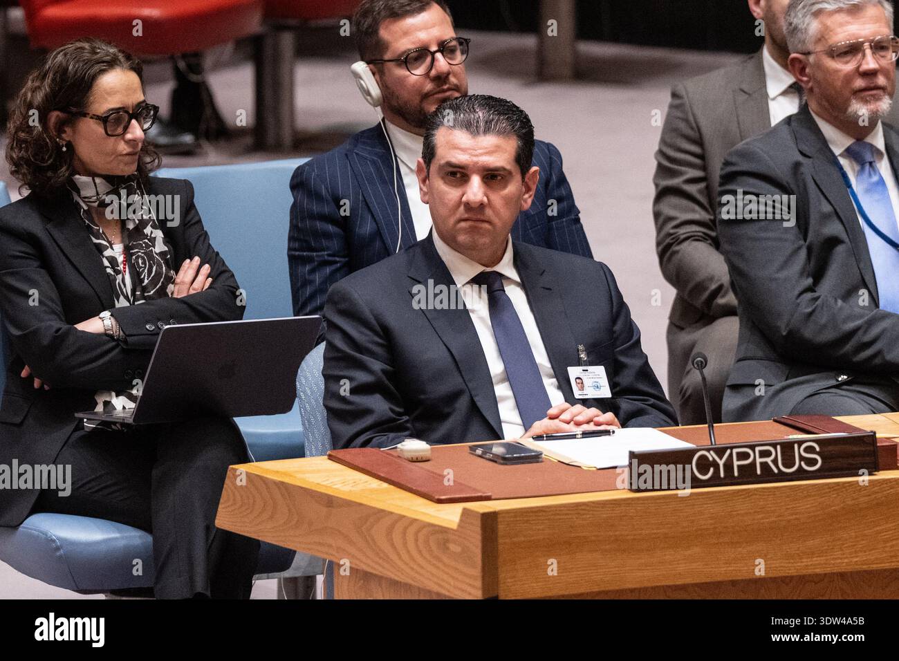 Michael Damianos, Minister of Energy, Commerce and Industry attends ...