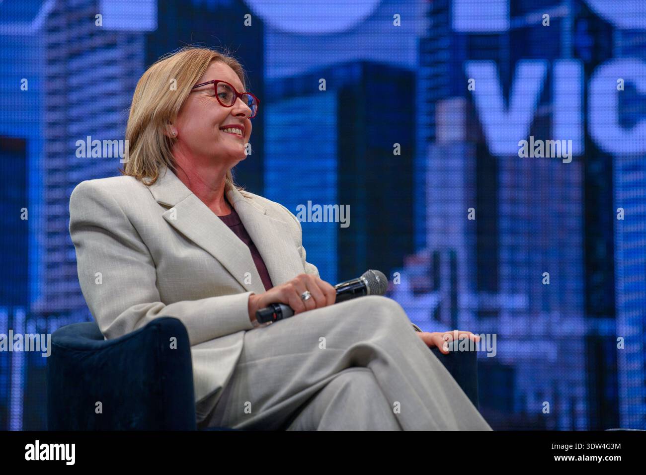 Victorian Premier Jacinta Allan speaks during the Future Victoria ...