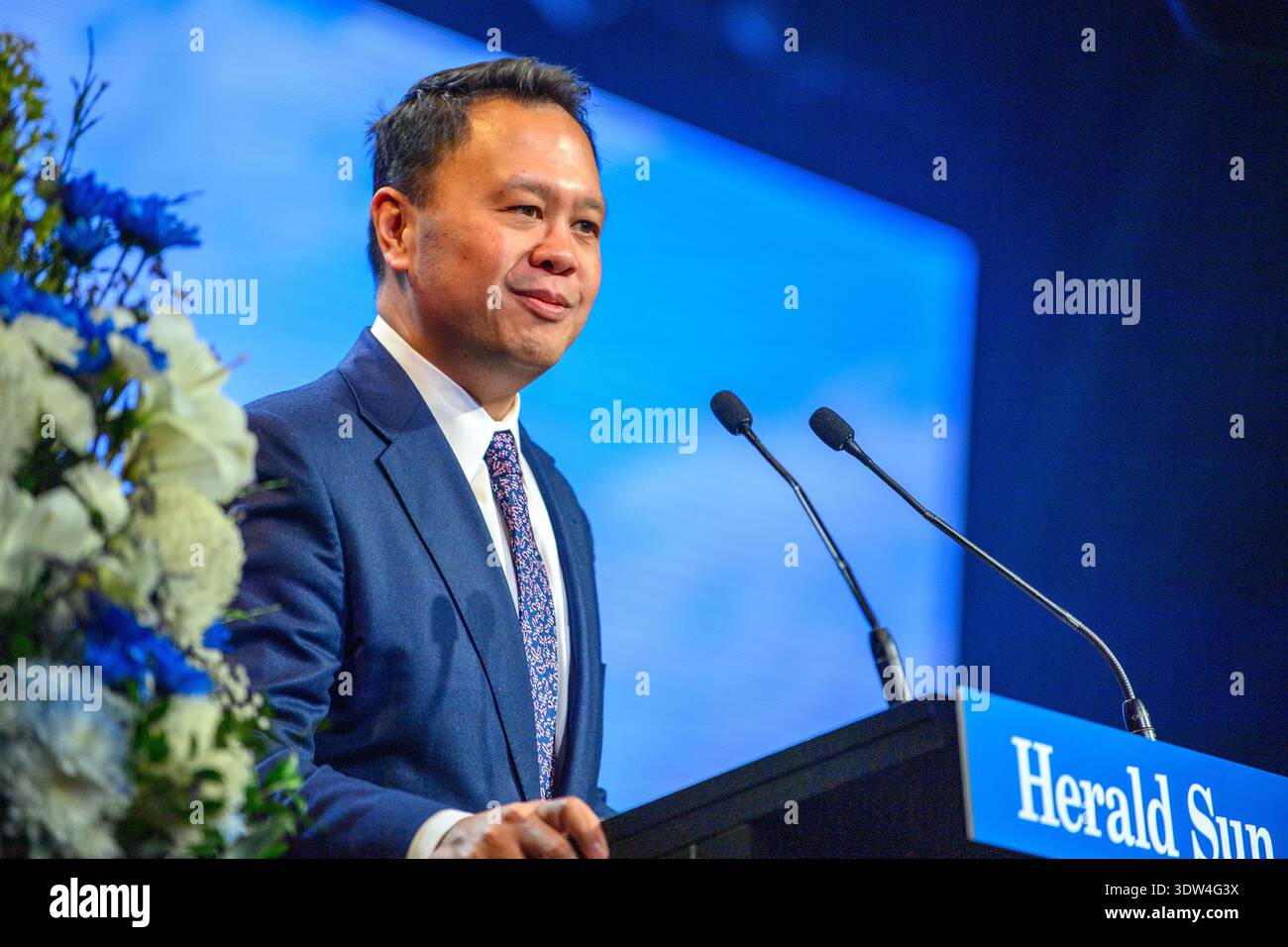 David Tsai is the CEO of Crown Resorts speaks during the Future ...