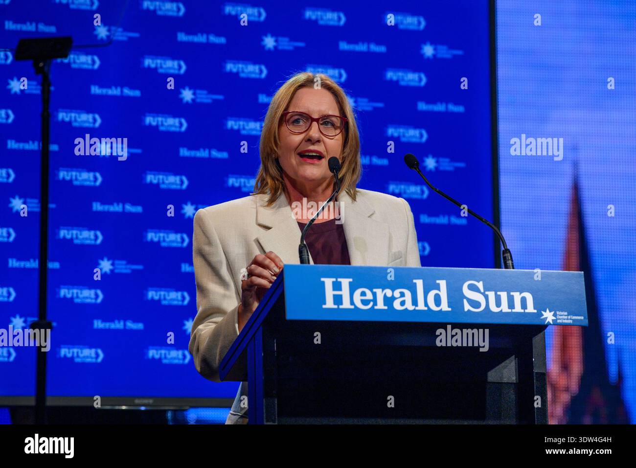 Victorian Premier Jacinta Allan speaks during the Future Victoria ...