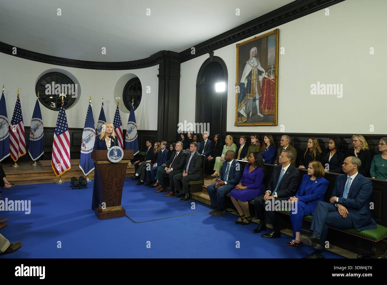 Virginia Gov. Abigail Spanberger delivers the Democratic response to ...