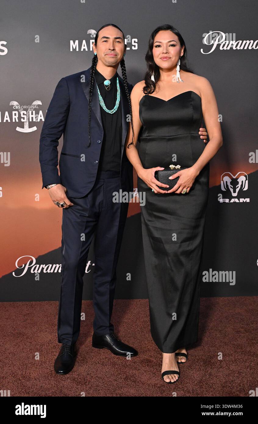 Tatanka Means and Christine Means arriving to the Los Angeles premiere ...