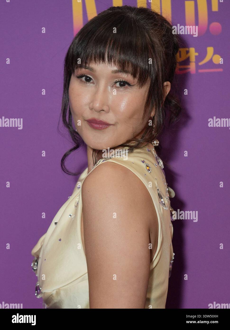 Cathy Shim arrives at the "K-POPS!" Los Angeles Premiere held at AMC ...