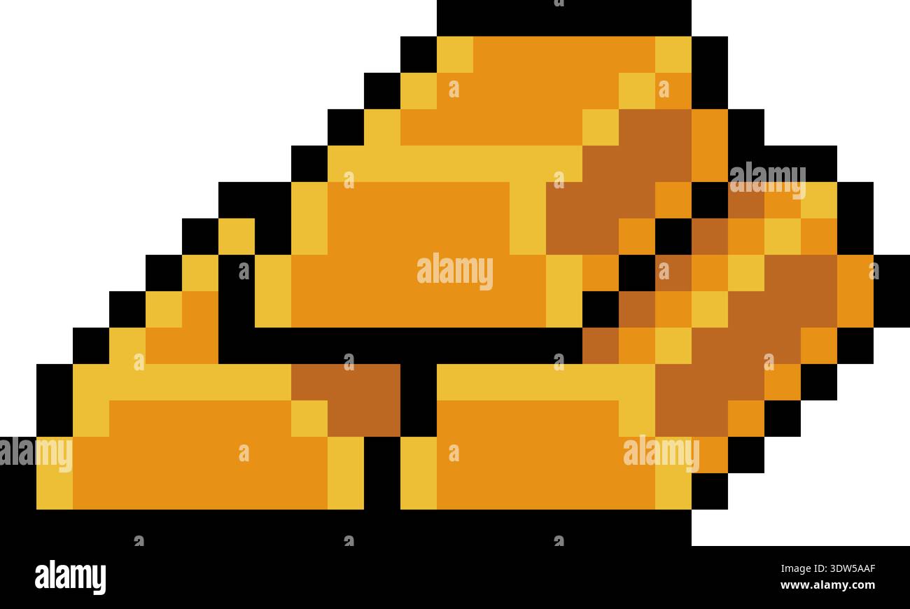 Pixel art gold bar hi-res stock photography and images - Alamy