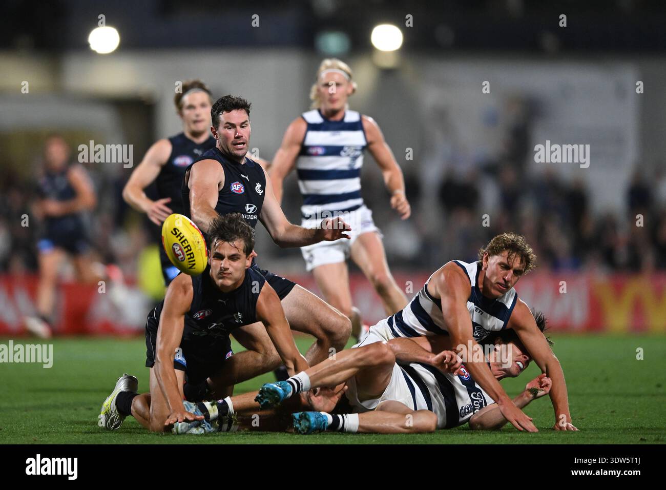 Mitch McGovern of Carlton in action during the AFL Community Series ...