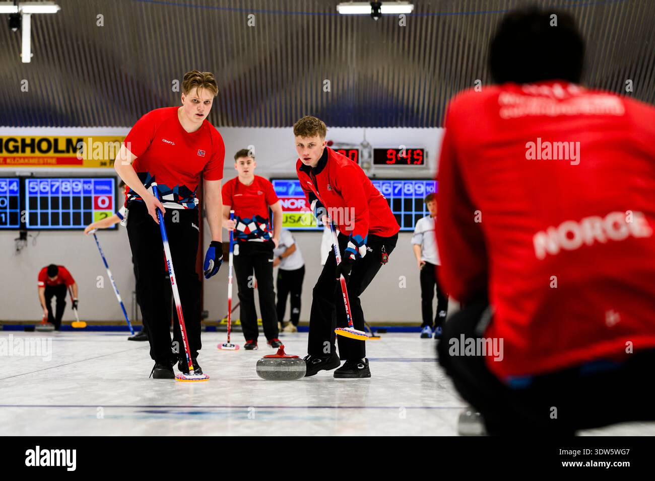 Taarnby, Denmark. 25 February, 2026. Pictured left to right, Team ...