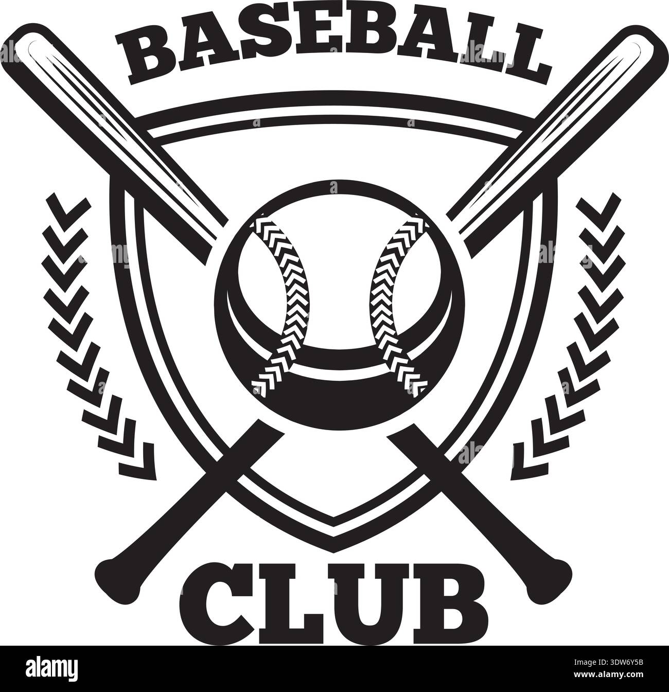 Baseball club emblem. Sport game activity logo Stock Vector Image & Art ...