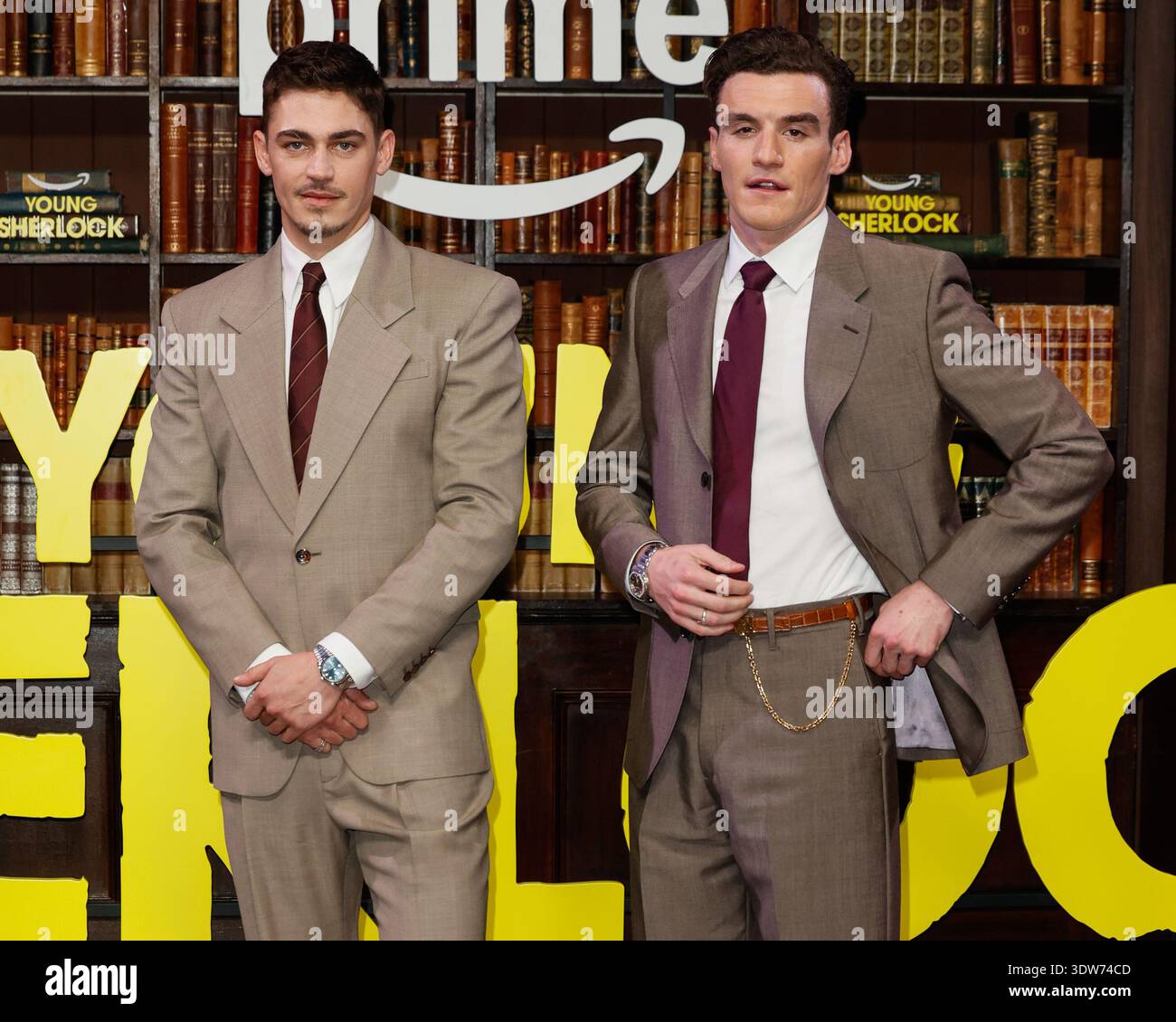 Hero Fiennes Tiffin, Dónal Finn attend the 'Young Sherlock' World ...