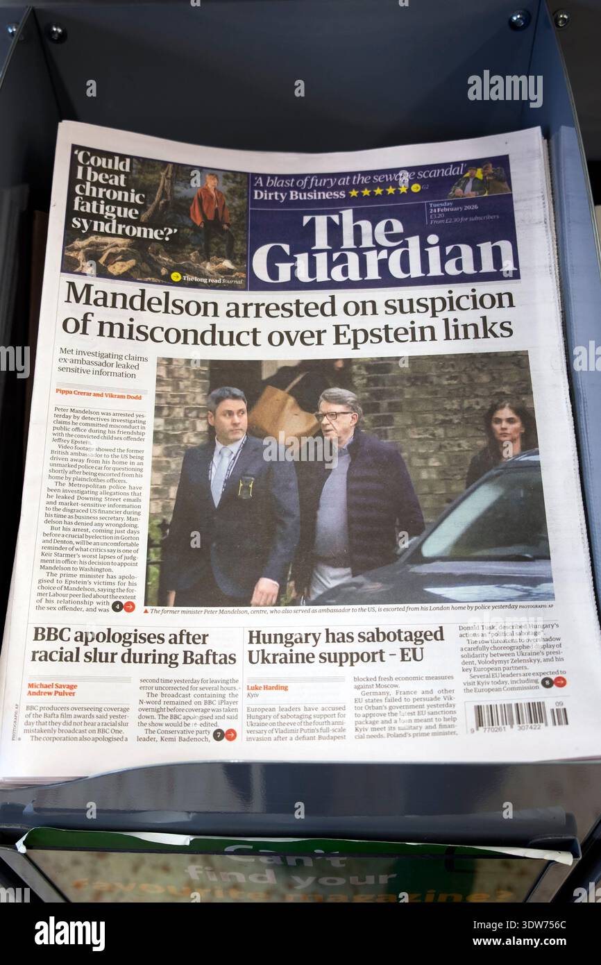 Peter 'Mandelson arrested on suspicion of misconduct over Epstein links ...
