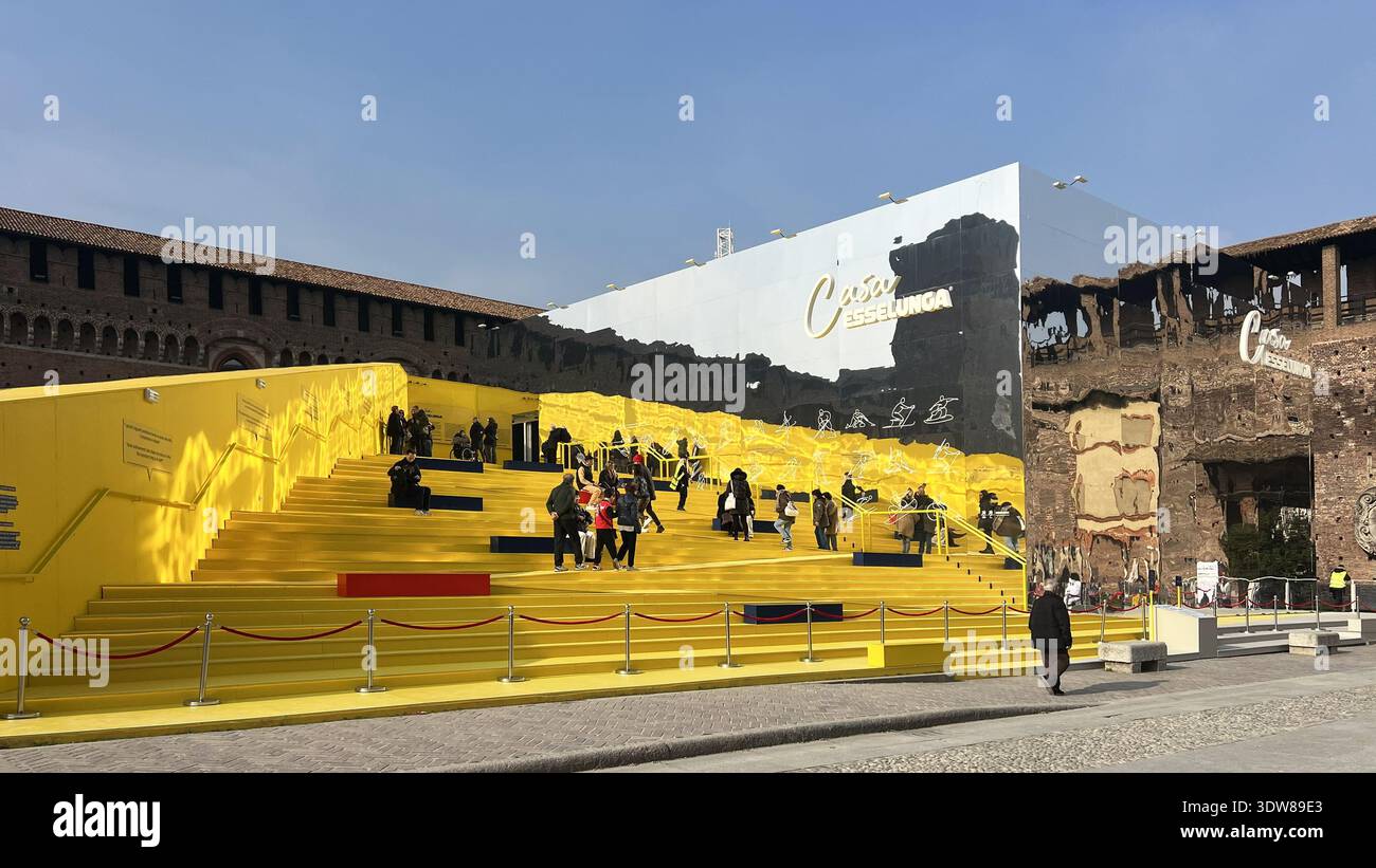 Milan, Italy - February 24, 2026: Casa Esselunga Milano Cortina 2026 ...