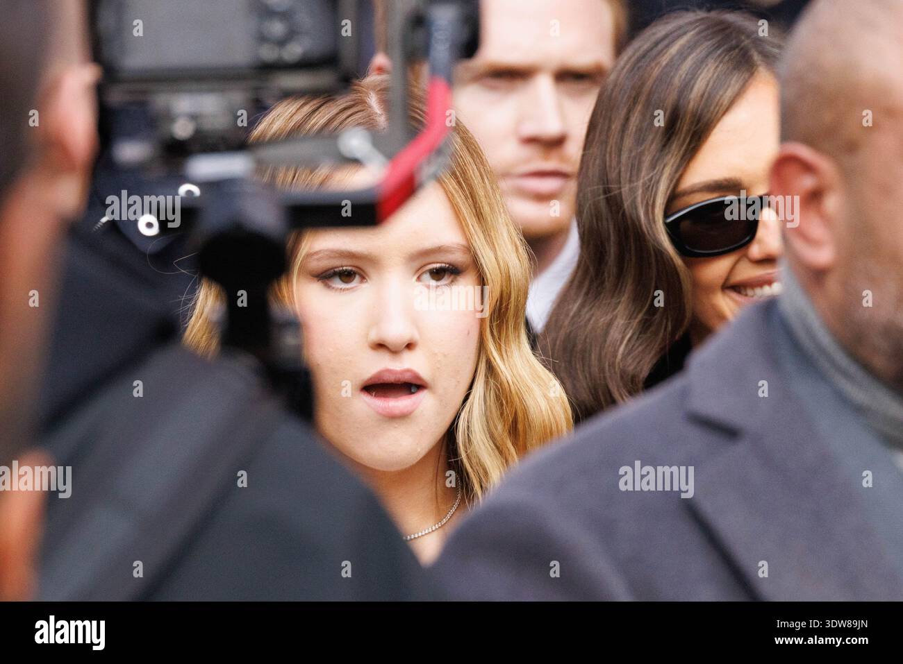 Haven Garner Warren and Jessica Alba are seen leaving the Fendi fashion ...