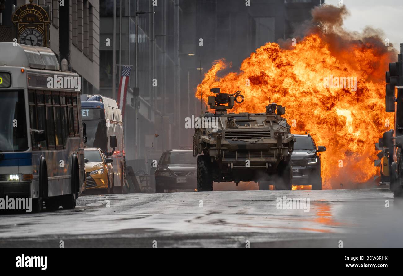 Spider-Man: Brand New Day - Explosion filming in Glasgow, Scotland ...