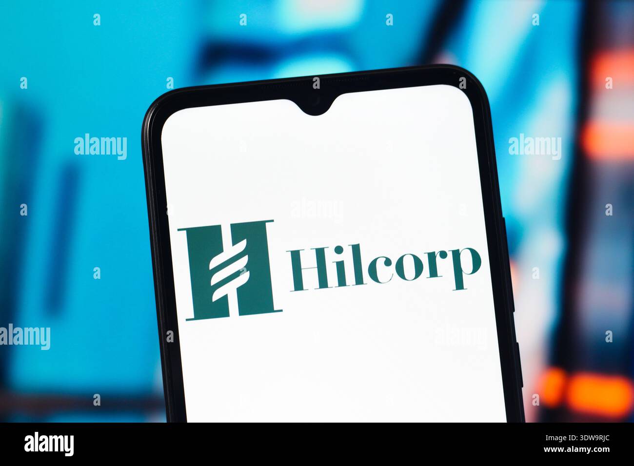 In this photo illustration, the Hilcorp logo is seen displayed on a ...