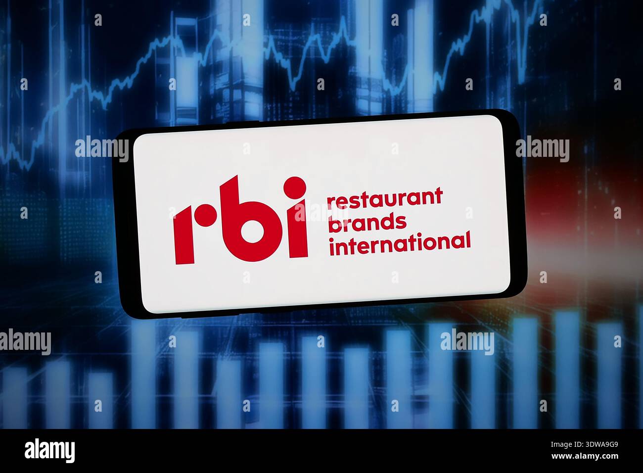 In this photo illustration, the logo of Restaurant Brands International ...