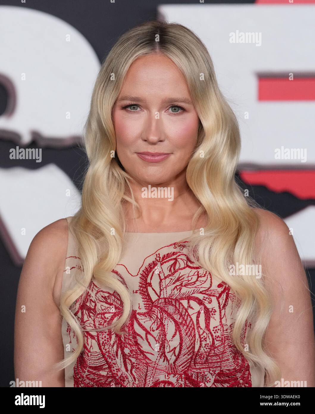 Anna Camp poses at the premiere of the film "Scream 7" on Wednesday ...