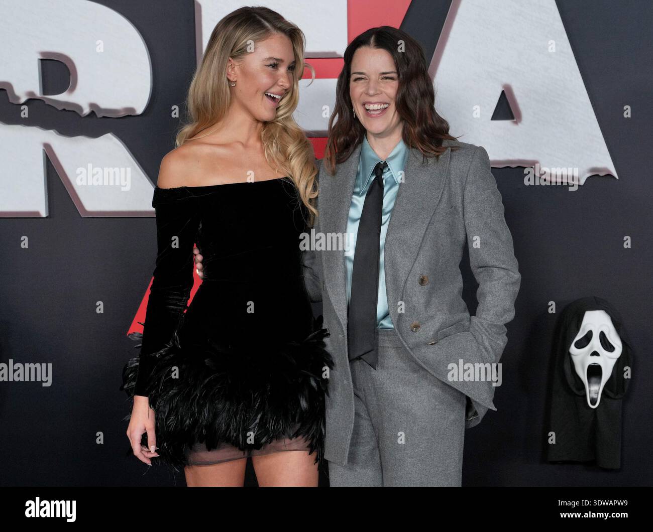 (L-R) Isabel May and Neve Campbell arrives at the Paramount Pictures ...