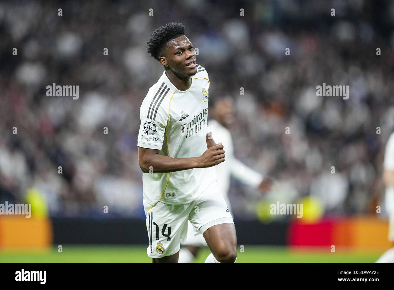 Aurelien Tchouameni of Real Madrid CF celebrates a goal 1-1 during the ...